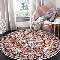 JINCHAN Round Rug 4ft Area Rug Rug Pink Vintage Floor Mat Kitchen ...