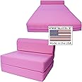 Amazon.com: D&D Futon Furniture Pink Sleeper Chair Folding Foam Bed ...