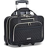 Amazon.com: Lekebobor Rolling Laptop Bag - Rolling Laptop Briefcase on Wheels for Women/Men Fits ...