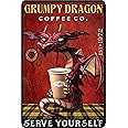 Amazon.com: Dragon Wall Decor Tin Sign and Coffee Wall Decor Tin Sign ...