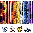 Amazon.com: Tintnut Colorful Flame HTV Heat Transfer Vinyl-12 x10 10 ...