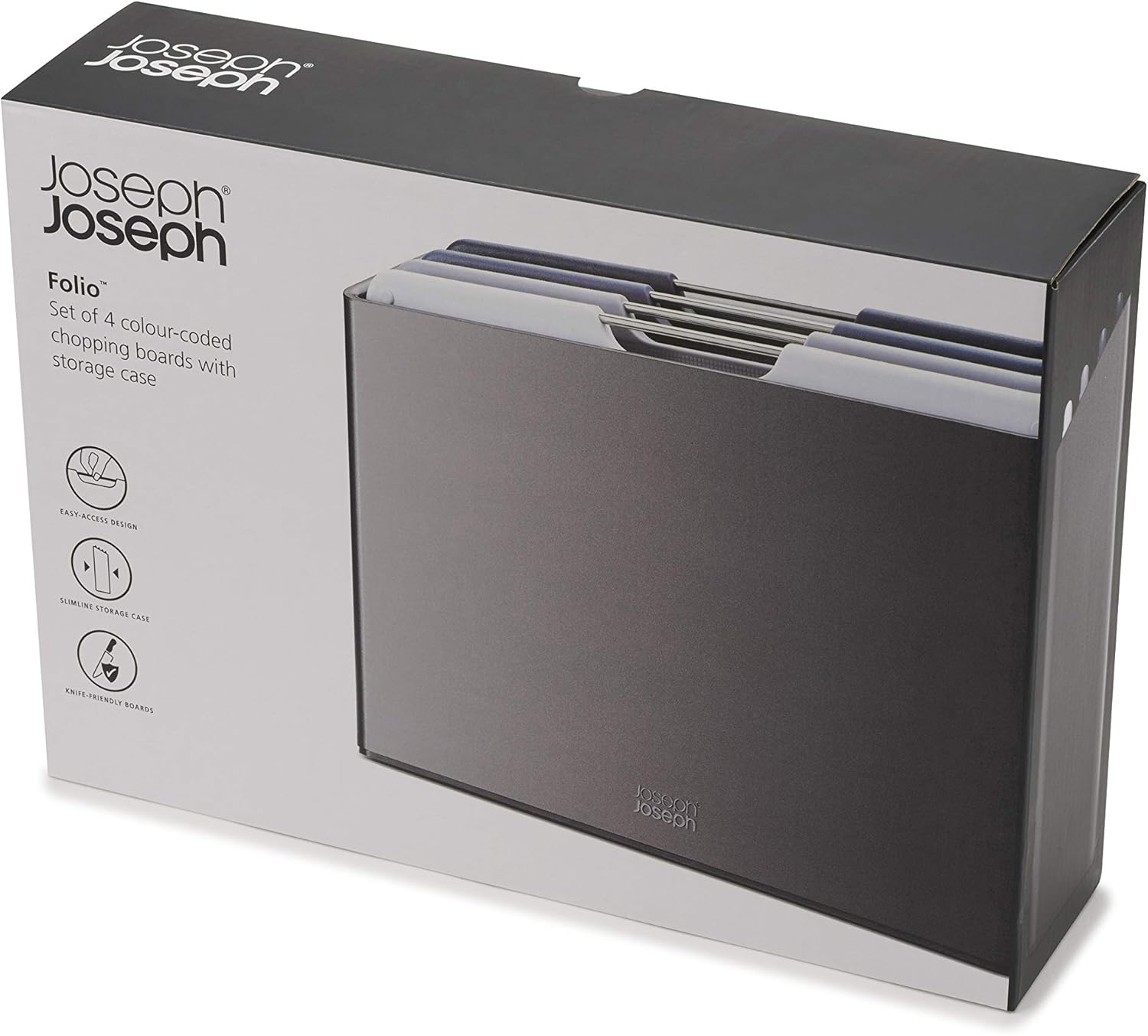 Joseph Joseph 60186 Folio 4-Piece Chopping Board Set, Regular ...