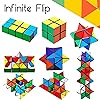 4 Pieces 2 in 1 Combo Cube Toy Magic Star Cube Transforming Infinity Geometric Puzzle Toys Cool ...