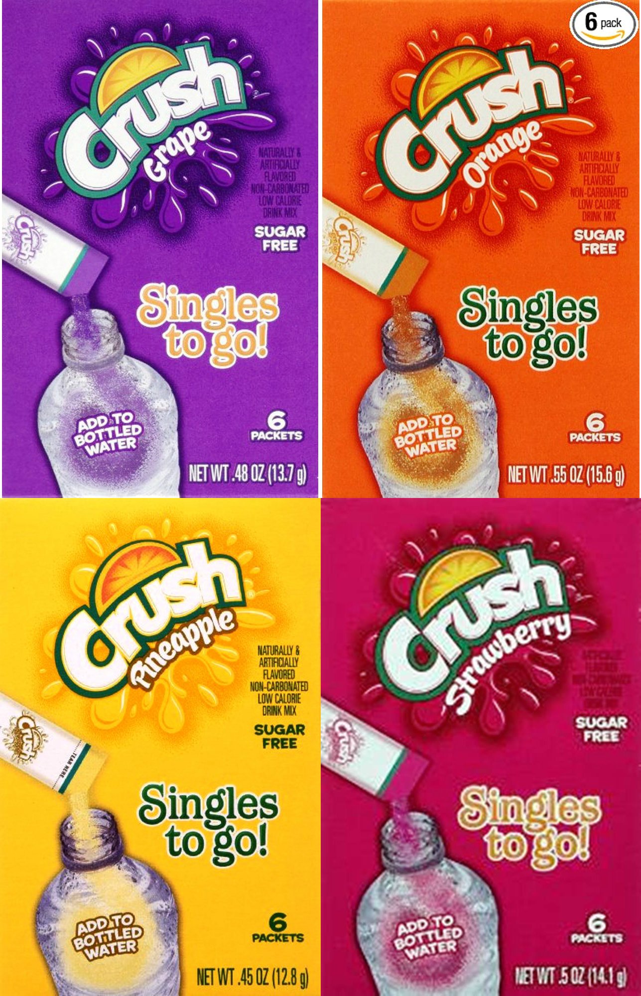 Amazon.com : Tang Singles To Go Orange, Squirt Singles To Go Combo ...