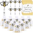 Amazon.com : Lincia 24 Set Bee Badge Reels Retractable Holders Clips ...