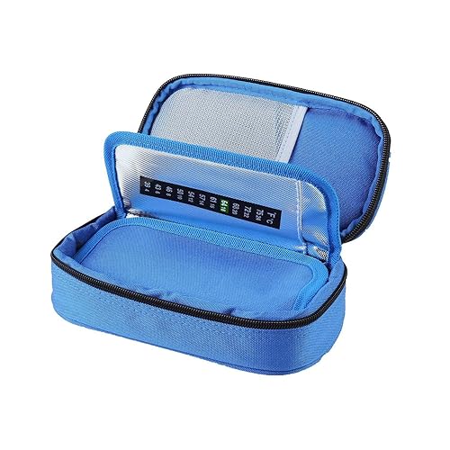 Temperature Display Insulin Cooler Travel Case with Ice Chill Packs ...