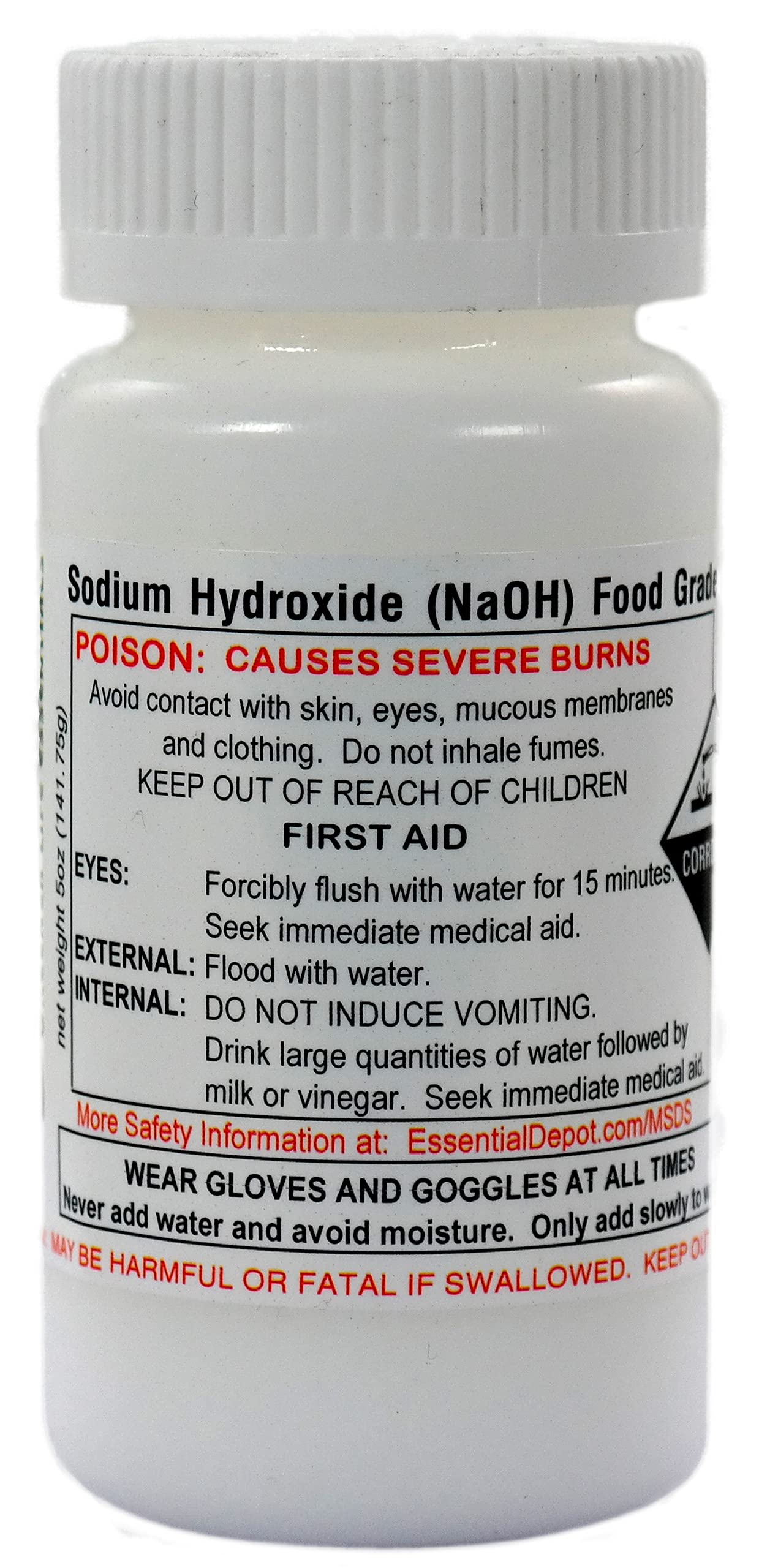 Mua Essential Depot 5 oz Food Grade Sodium Hydroxide Lye Evenly-Sized ...