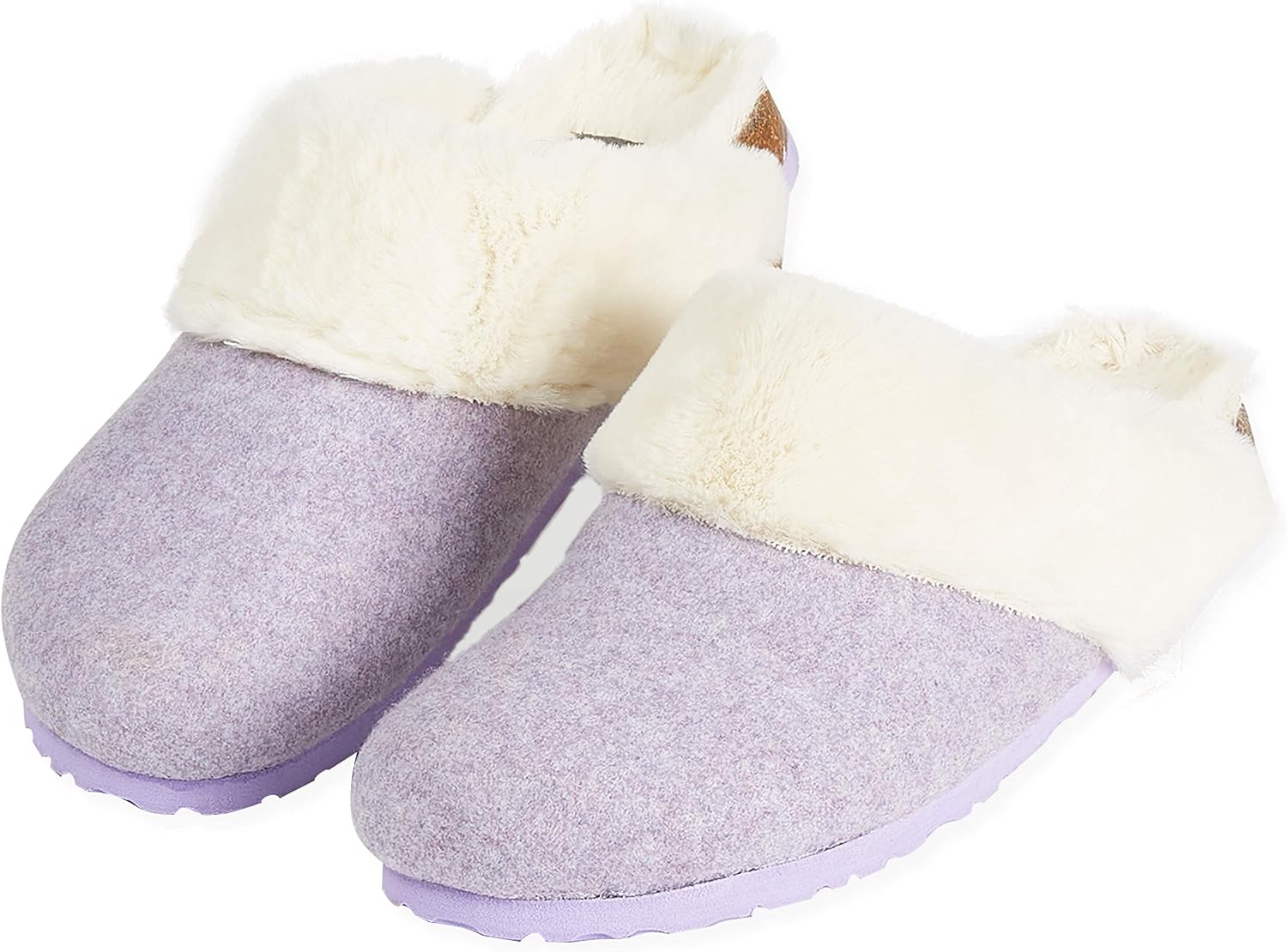 Dunlop Pantoufle Femmes, Chaussons Femme Hiver avec Fourrure Peluche ...
