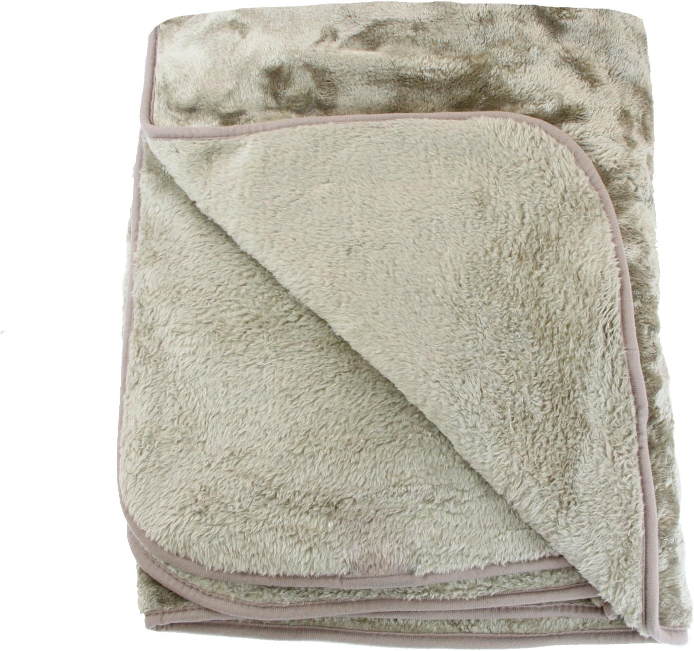 Amago Cuddly Blanket, Cashmere Feel, 180 x 220 cm – Taupe – BigaMart
