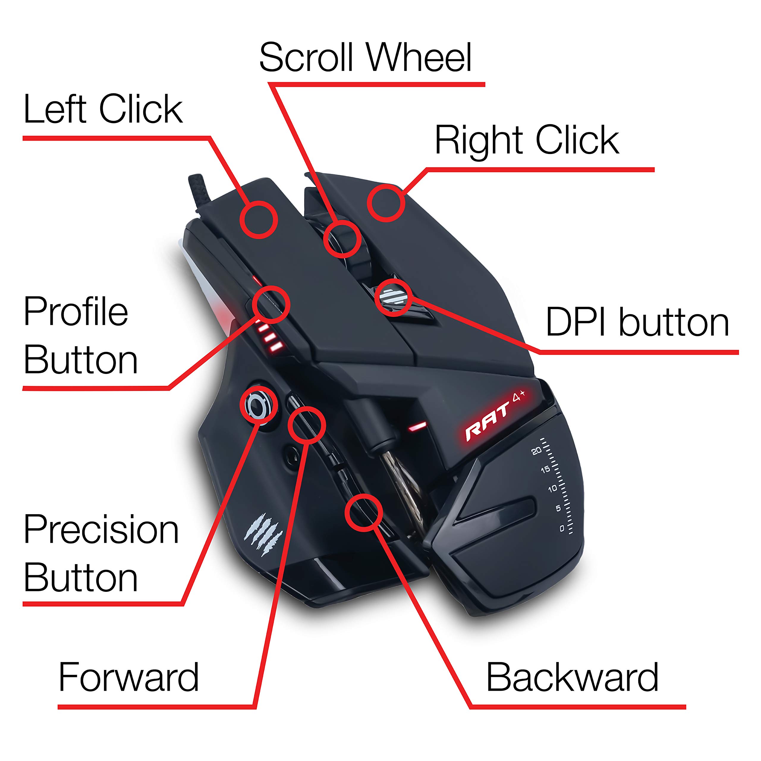 Mua The Authentic R.A.T. 4+ Optical Gaming Mouse, Black trên Amazon Mỹ ...