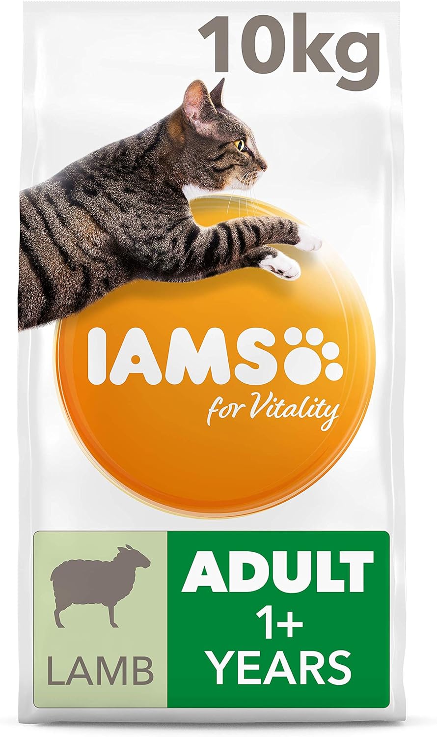 IAMS for Vitality Adult Dry Cat Food with Lamb, 10 kg: Amazon.co.uk ...