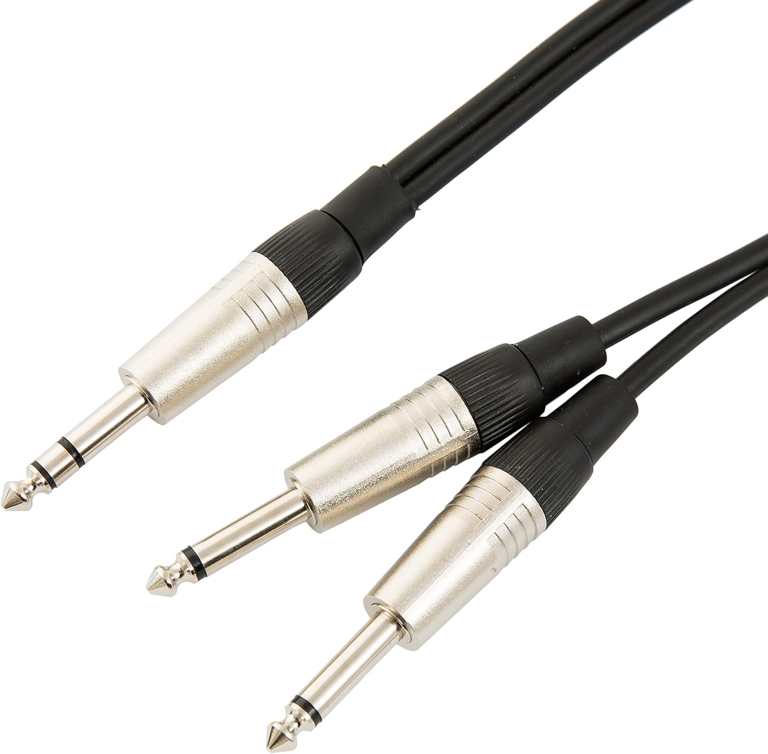 6.35mm 1/4″ Stereo TRS Jack to 2 x 6.35mm 1/4″ Mono Jack Insert Cable/Y ...