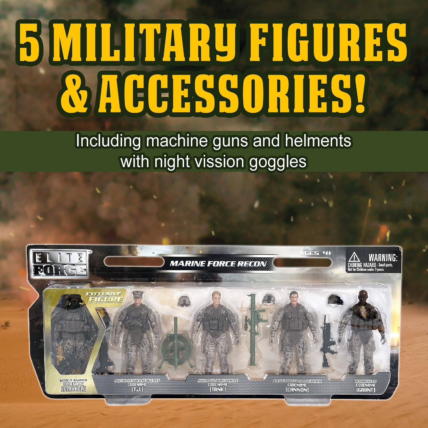 Mua Elite Force Marine Recon Action Figures – 5 Pack Military Toy ...