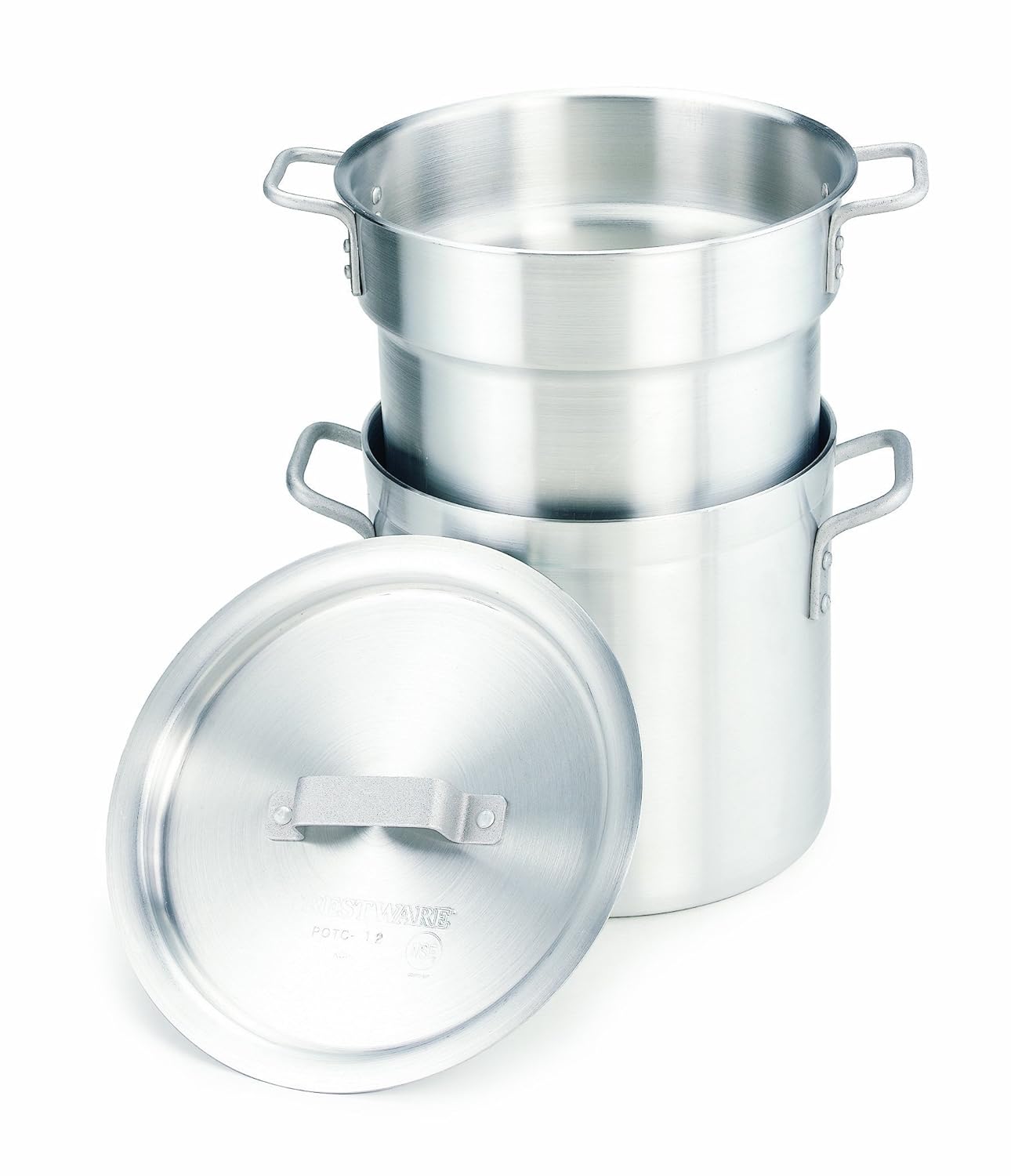 Crestware 8-Quart Heavy Weight Aluminum Double Boiler with 6-1/2 ...