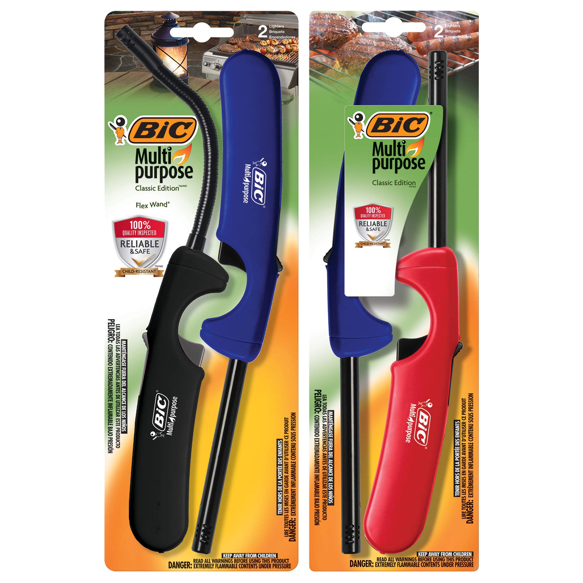 Bic Multi-purpose Lighter, Classic & Flex Wand, 4 Pack- Buy Online in ...