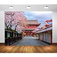 Amazon.com : BELECO 7x5ft Fabric Japan Backdrop Tokyo Temple Backdrop ...