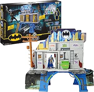 Amazon.com: DC Comics Batman 3-in-1 Batcave Playset with Exclusive 4 ...