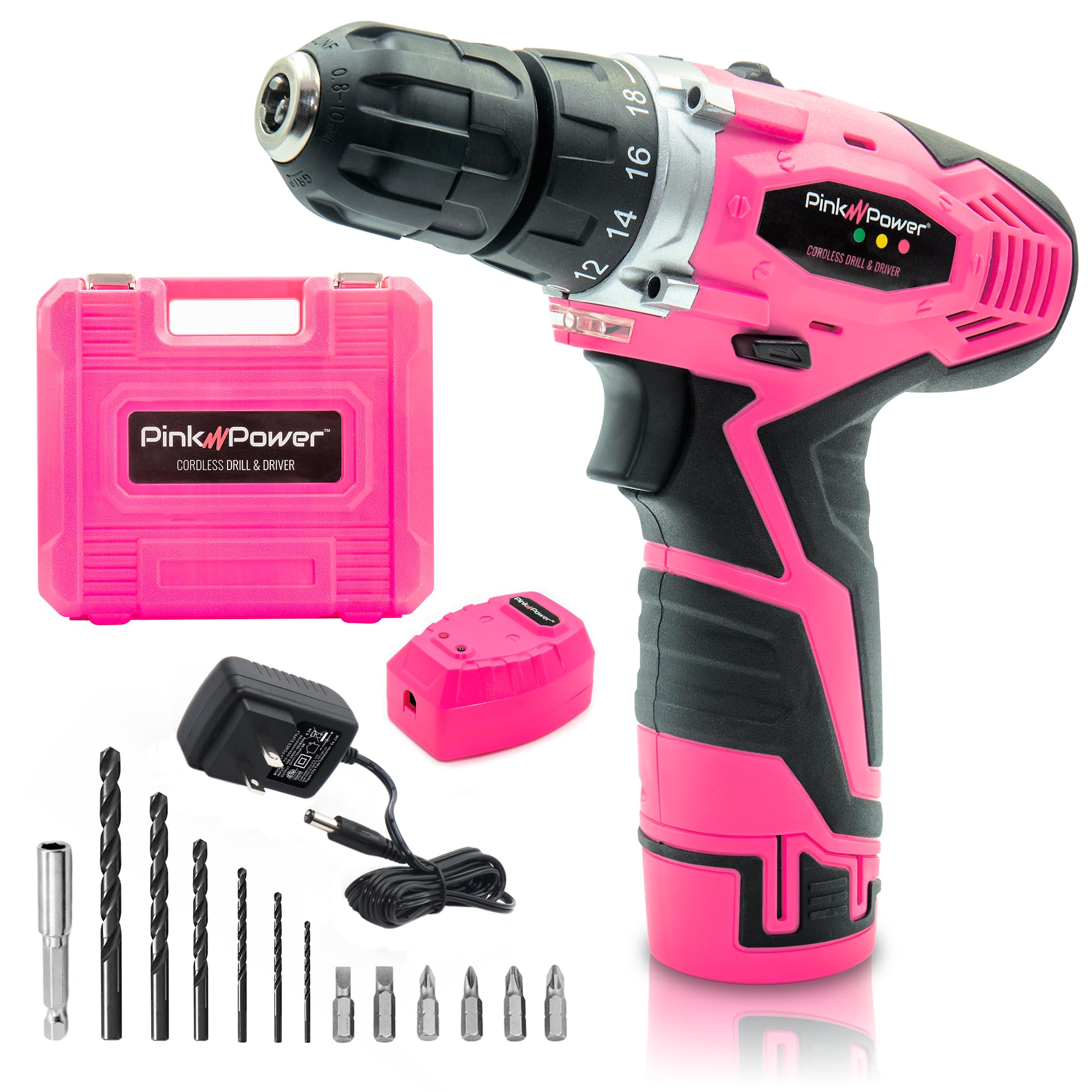 Mua Pink Power Pink Drill Set for Women - 12V Li-Ion Pink Cordless ...