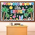 Amazon.com : Justforjoyful Hello Summer Bulletin Board Decorations ...