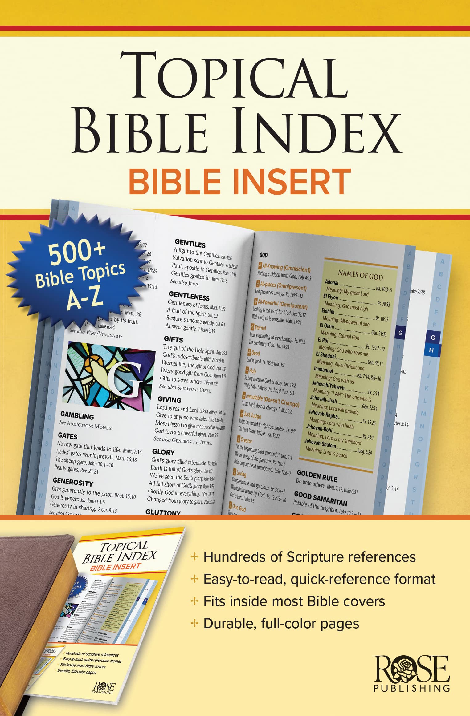 Topical Index: Bible Insert - Morgx