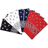 Amazon.com: Bandanas by the Dozen (12 units per pack, 100% cotton) [Red ...