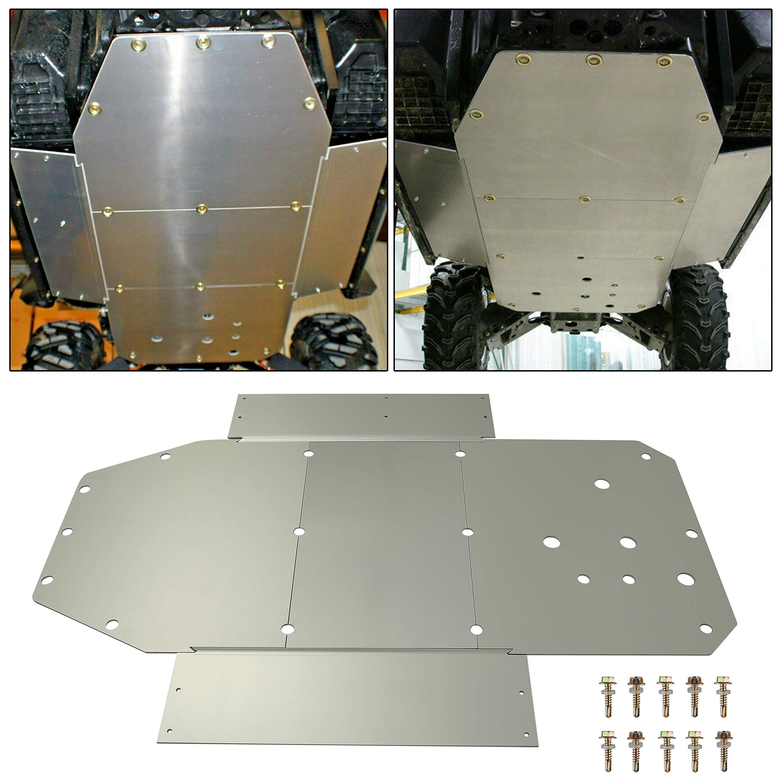ECOTRIC Full Chassis Skid Plate Aluminum Compatible with 2008-2014 ...