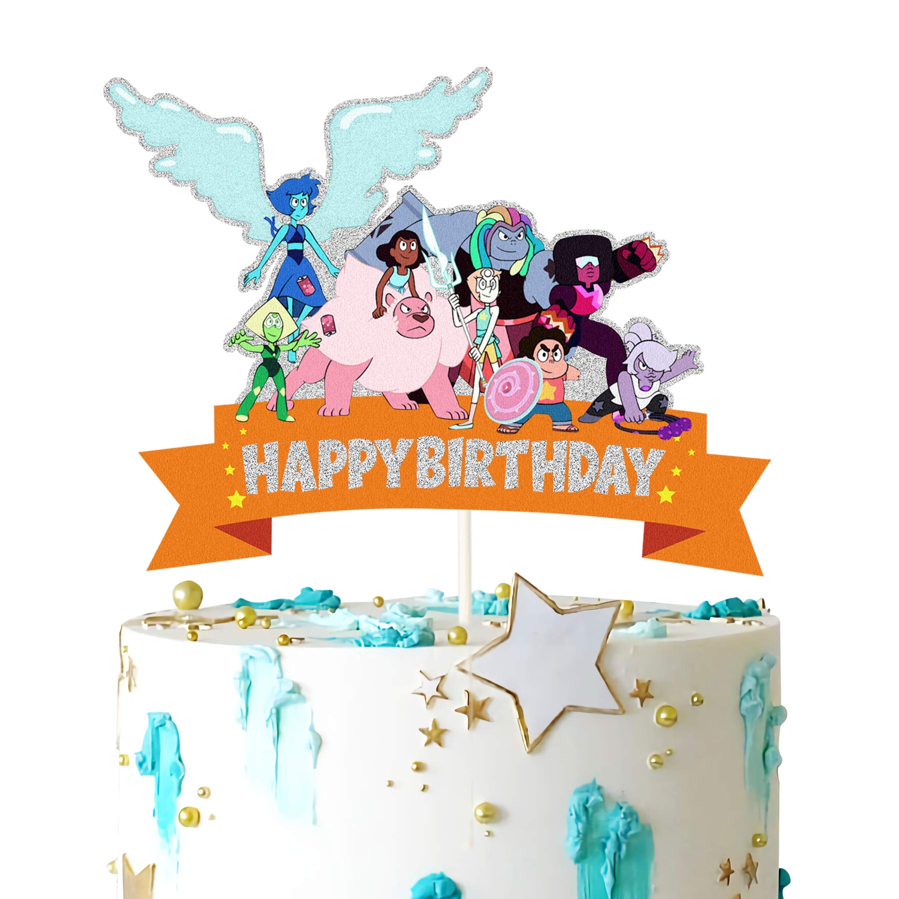 Glitter Steven Universe Happy Birthday Cake Topper Steven Universe ...