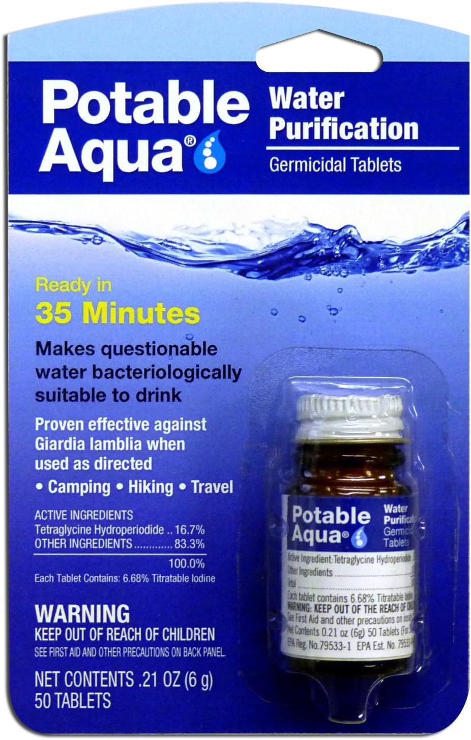 Amazon.com : Potable Aqua Water Treatment New Mega Size Package-200 ...