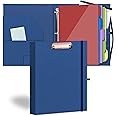 Amazon.com : ‎MeyAnsle Linen 3 Ring Binder Clipboard 1 Inch with 5 Tab ...