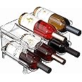 Amazon.com: Plastic Stackable Wine Rack for Refrigerator, 2 Tier Large Capacity Water Bottle ...