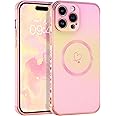 Amazon.com: BENTOBEN Magnetic iPhone 14 Pro Max Case with Magsafe, Cute Heart Pattern Gradient ...