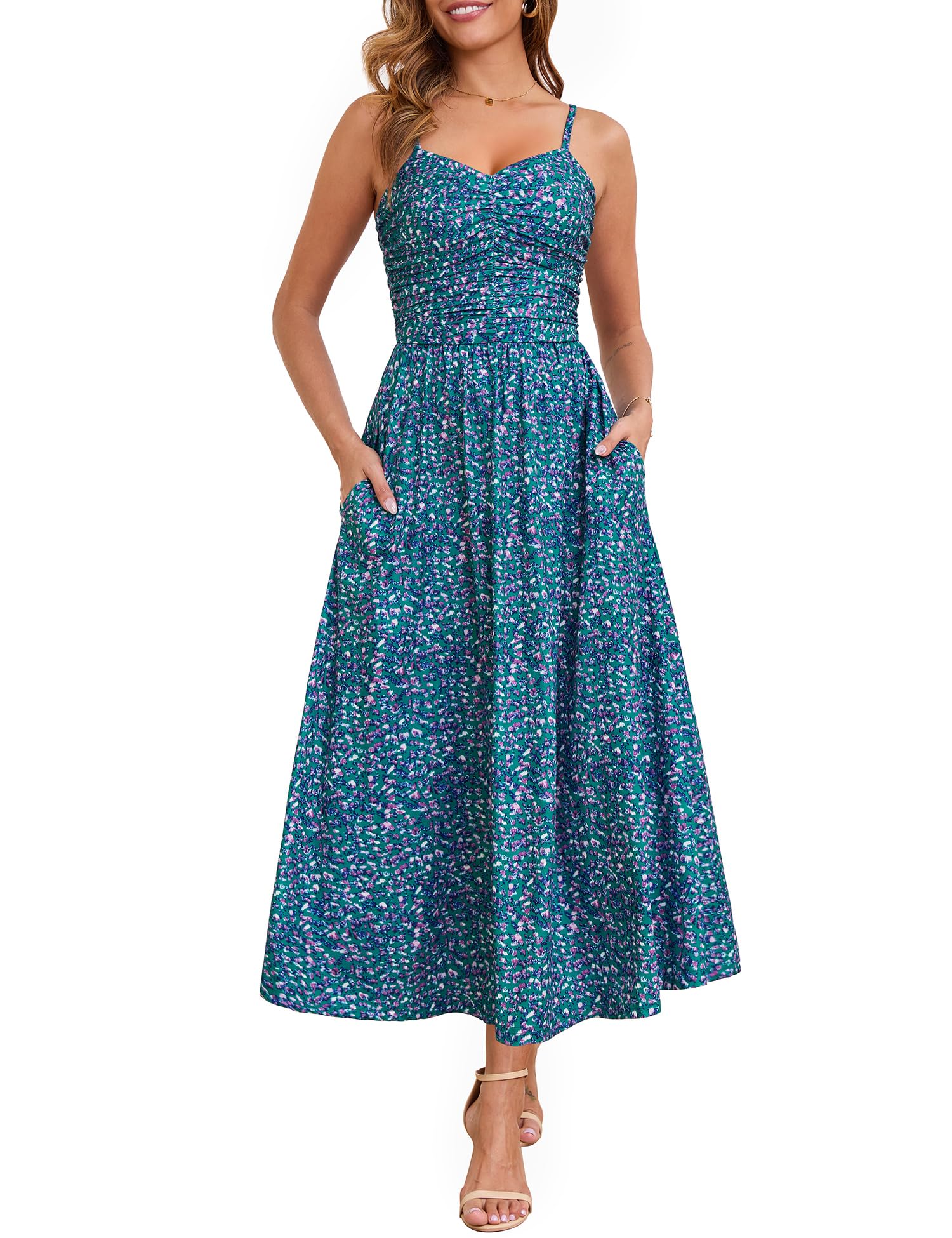 Annebouti Spring Summer Maxi Dress for Women 2025 Casual Trendy Open ...