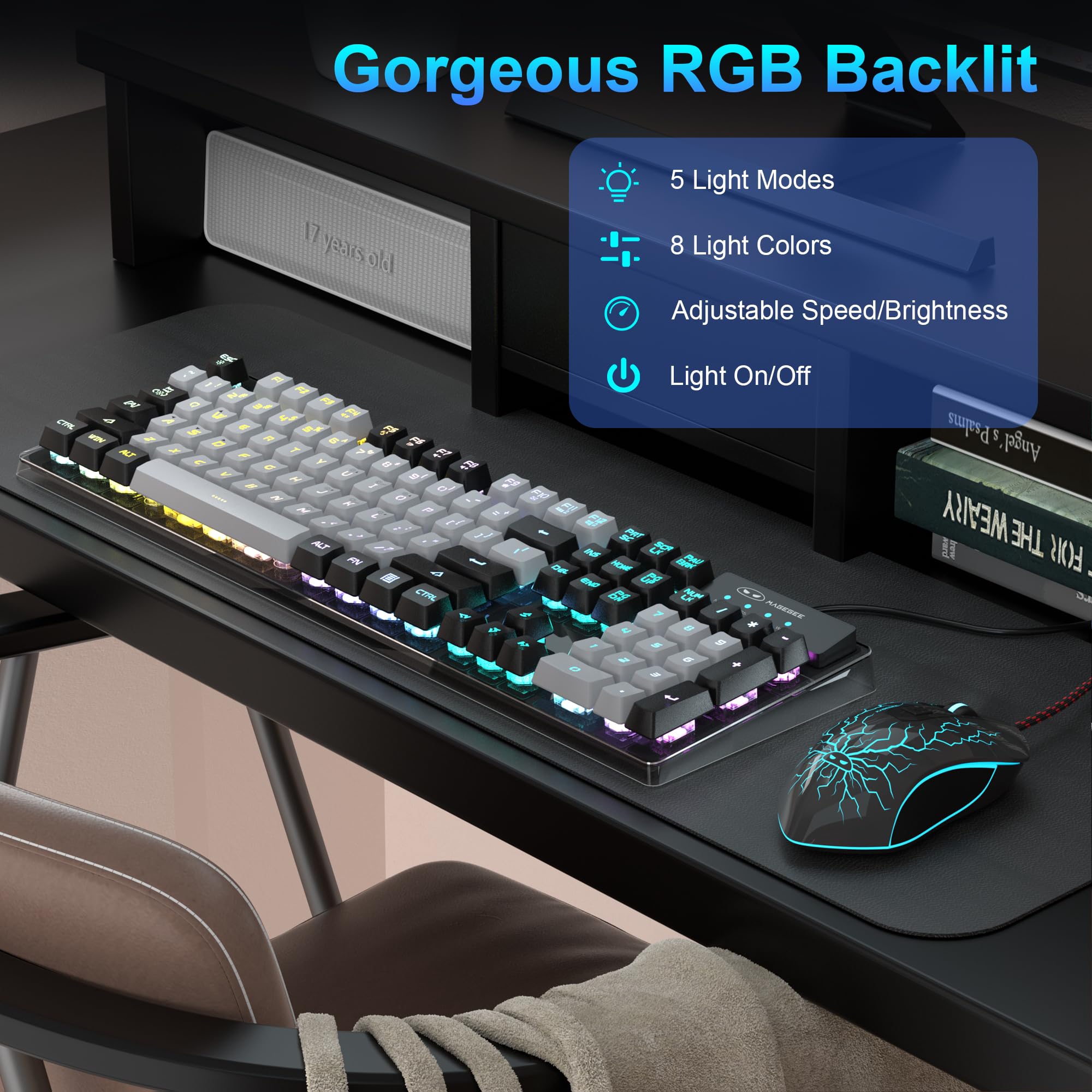 Mua Gaming Keyboard and Mouse Combo, K1 RGB LED Backlit Keyboard with ...