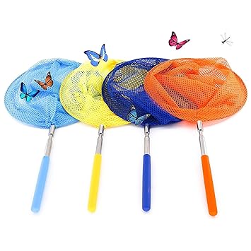 Butterfly Net,4 Pack Fishing nets for Kids Extendable Insect Catch for ...