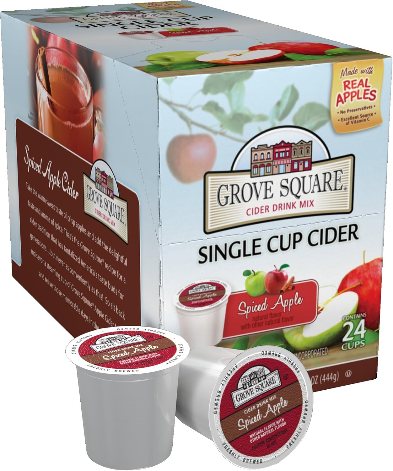 Grove Square Cider, Spiced Apple, 24 Single Serve Cups: Amazon.ca: Grocery
