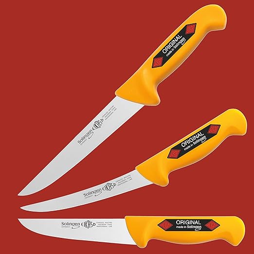 Solingen 3 Teilig Gelb Schlachtermesser Metzgermesser Ausbeinmesser ...