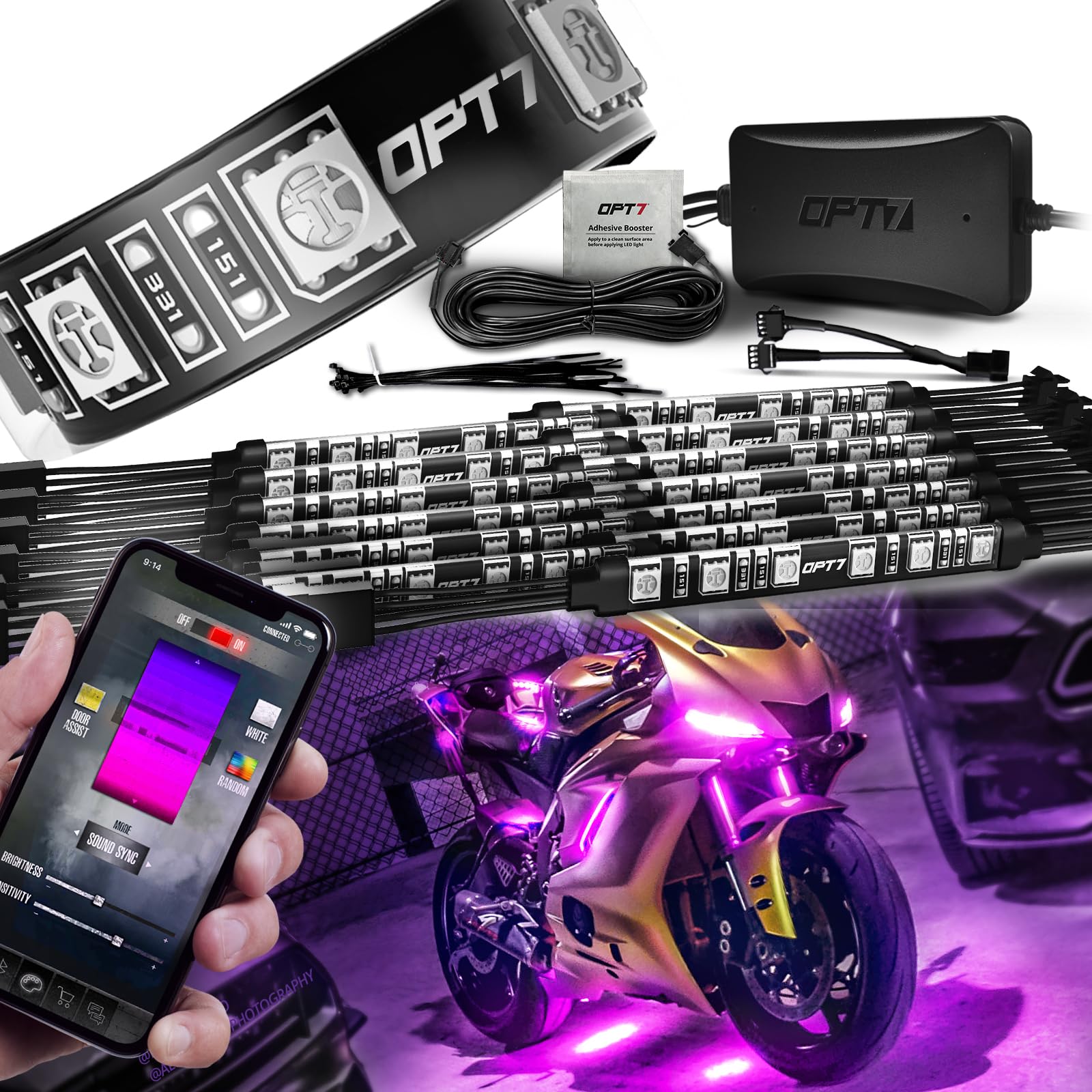 Mua Aura Pro Motorcycle LED Light Kit Smart Brake, RGB Multi-Color Bike ...