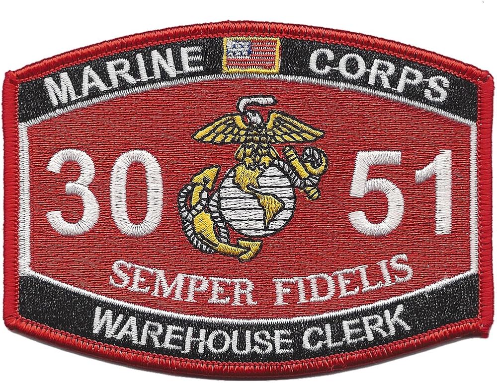 Amazon.com: 3051 Warehouse Clerk USMC MOS Patch: Clothing