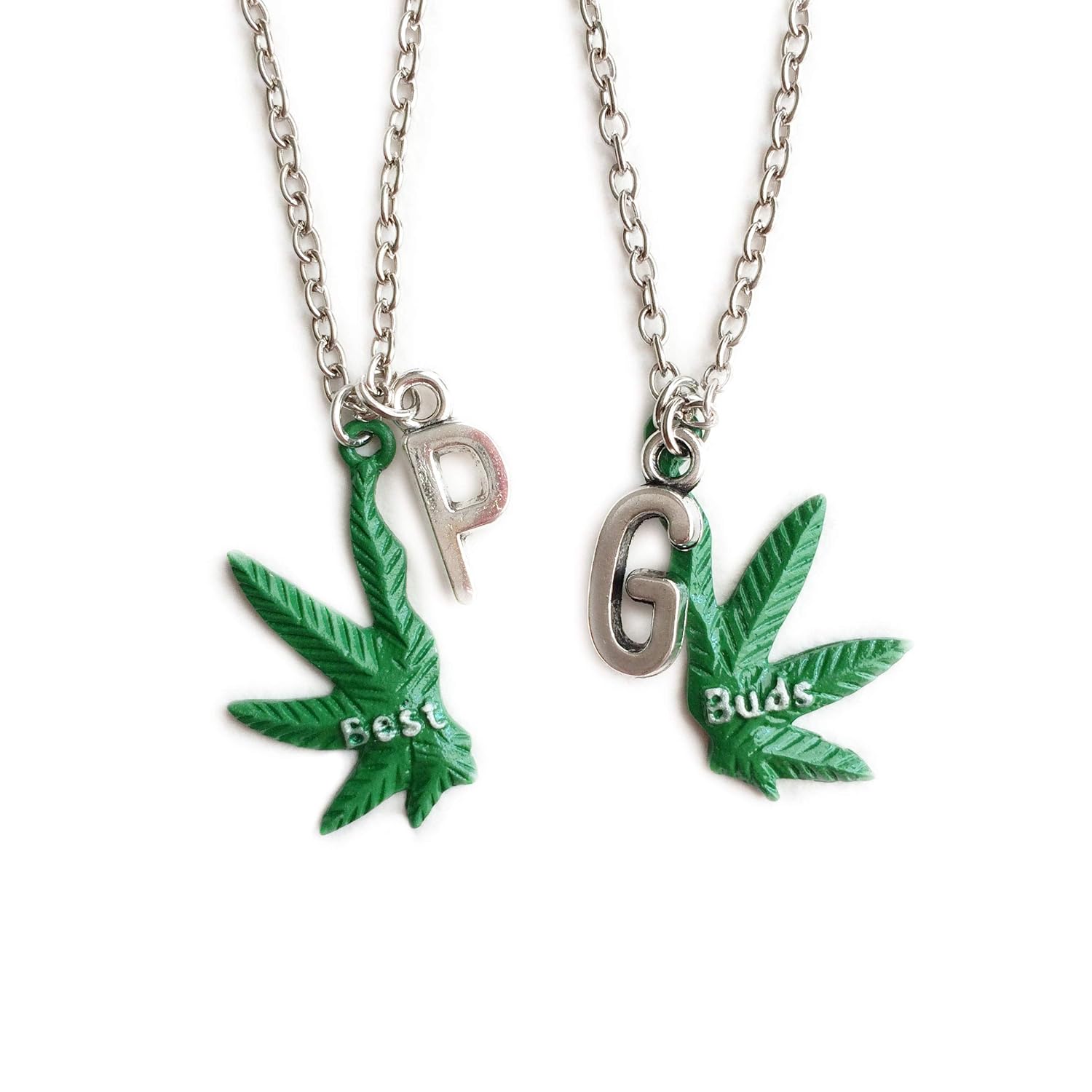 Amazon.com: Custom BEST BUDS Marijuana Necklace, personalized, name ...