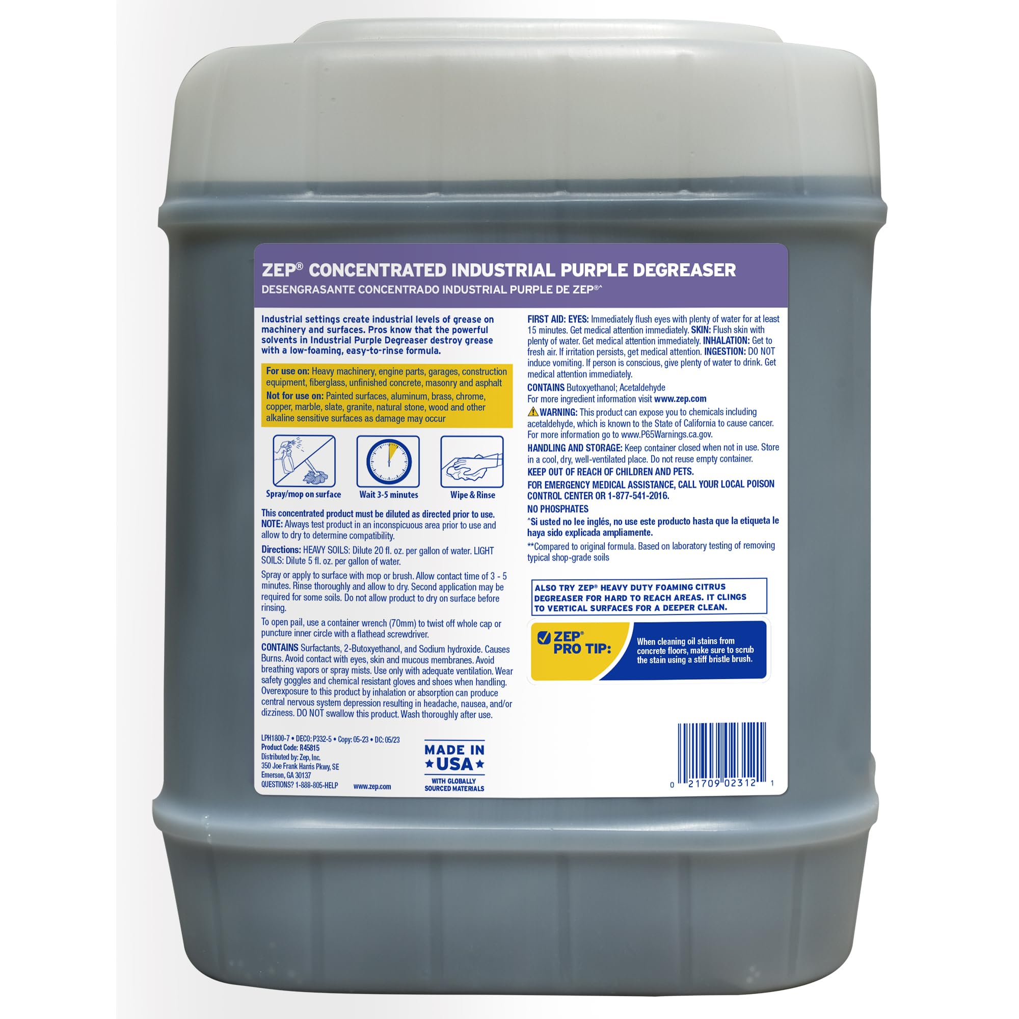 Mua Zep Industrial Purple Cleaner and Degreaser Concentrate - 5 Gallon ...