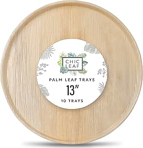 Amazon.com: Chic Leaf Palm Leaf Trays Like Disposable Bamboo Serving ...