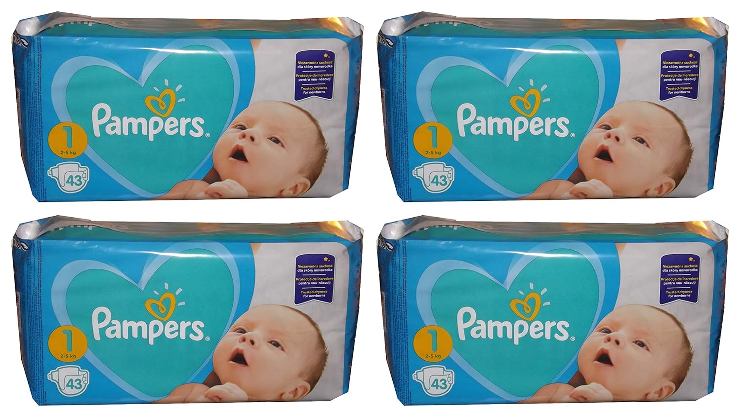 172 Pampers New Baby-Dry Windeln , Gr. 1, 2-5 Kg, New Born: Amazon.de ...