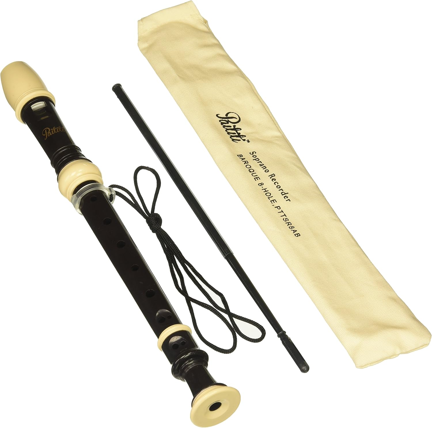 Paititi Soprano Recorder 8-Hole With Cleaning Rod + Carrying Bag ...