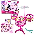 Amazon.com: Minnie Drum Set for Girls - Bundle with Drum Music Set ...