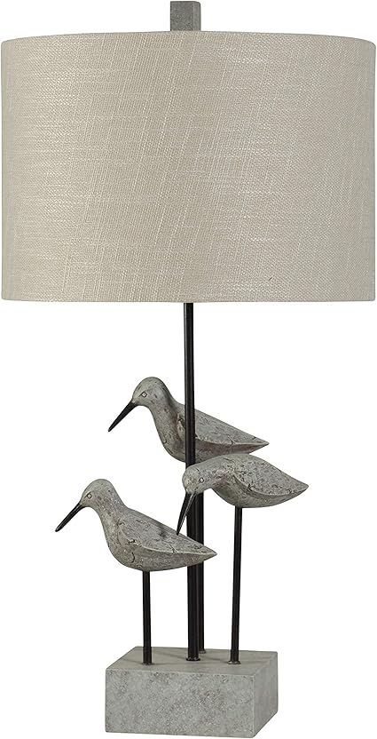 Amazon.com: Grey Bird Table Lamp Coastal Lighting Ocean Seaside Vintage ...