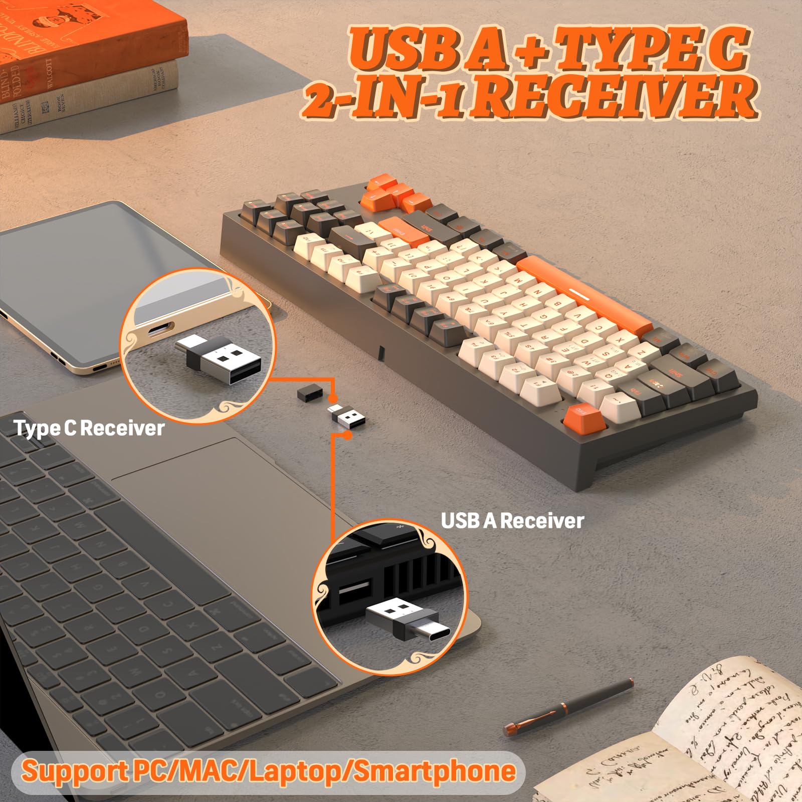 Mua LexonElec M88 Wireless Mechanical Keyboard, QWERTY 87% Layout Hot ...