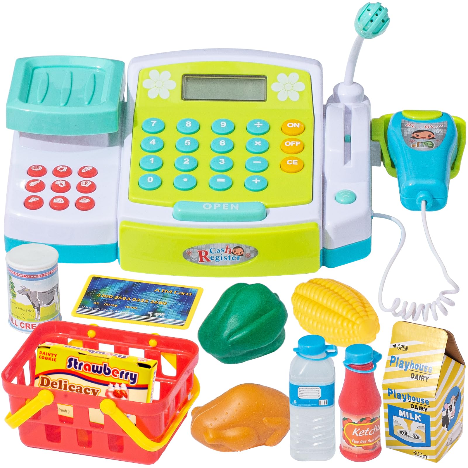 Mua HYAKIDS Pretend Play Toy Cash Register for Kids, with Real ...