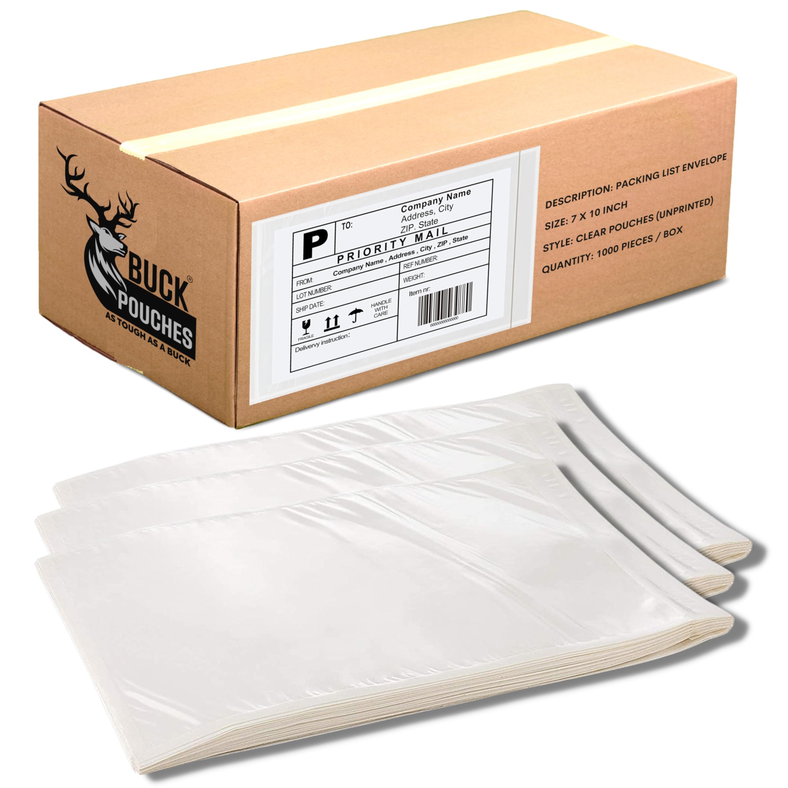 Mua 100 Pack 7"x10" Shipping Label Sleeves - Packing Slip Envelope ...