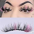 Amazon.com: Miss Kiss 1 Pair Lashes with Pink Color Pink Glitter Manga ...