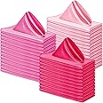 Amazon.com: 60 Pcs Silk Pink Napkins Cloth Pink Satin Silky Napkins for ...